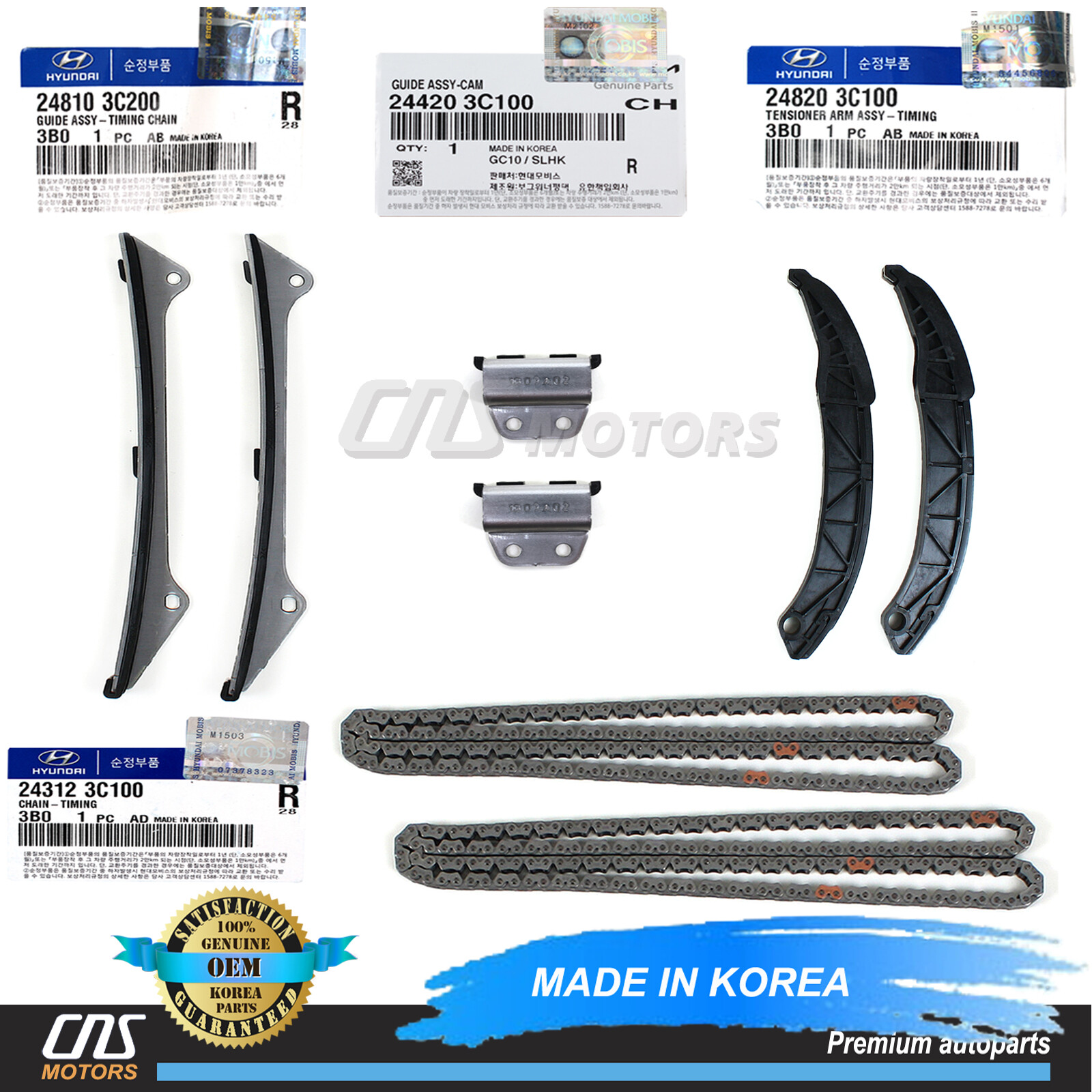 GENUINE Timing Chain Kit for 06-14 Hyundai Kia 3.3L 3.5L 3.8L ...