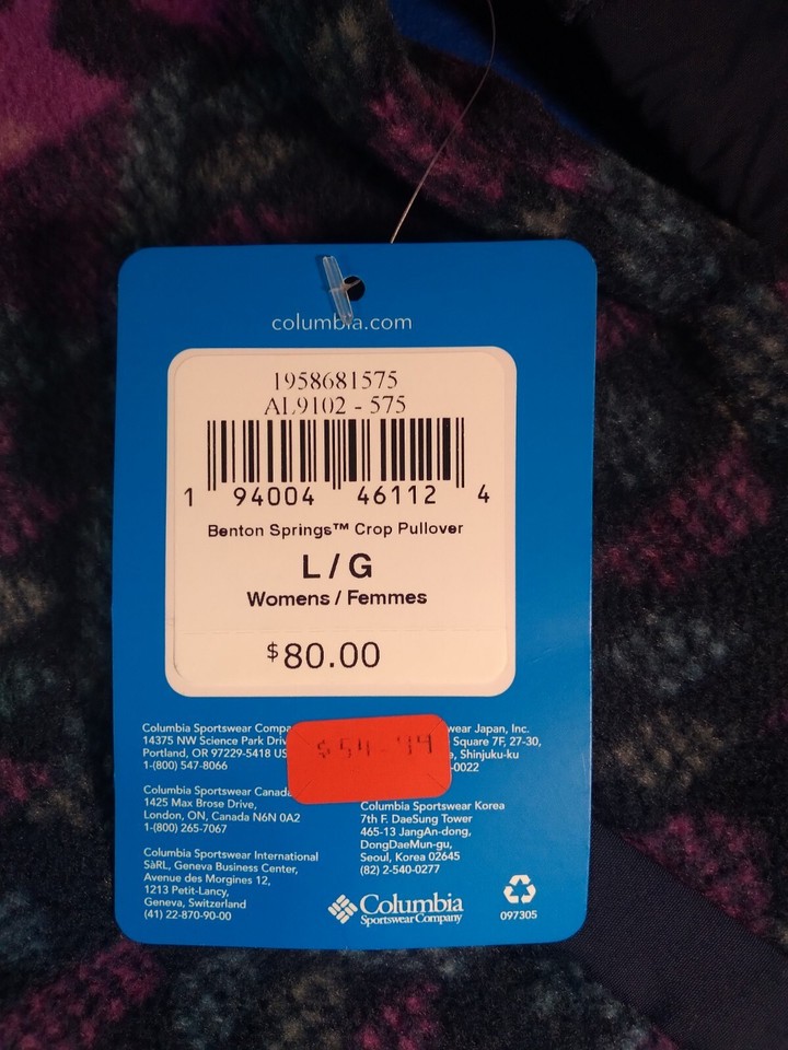 Columbia Women’s Benton Springs Crop Pullover Sweater *Aztec Print ...