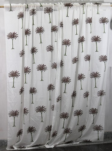 2 Pcs Cotton Sheer Curtains for Living Room Window Drapes Natural ...