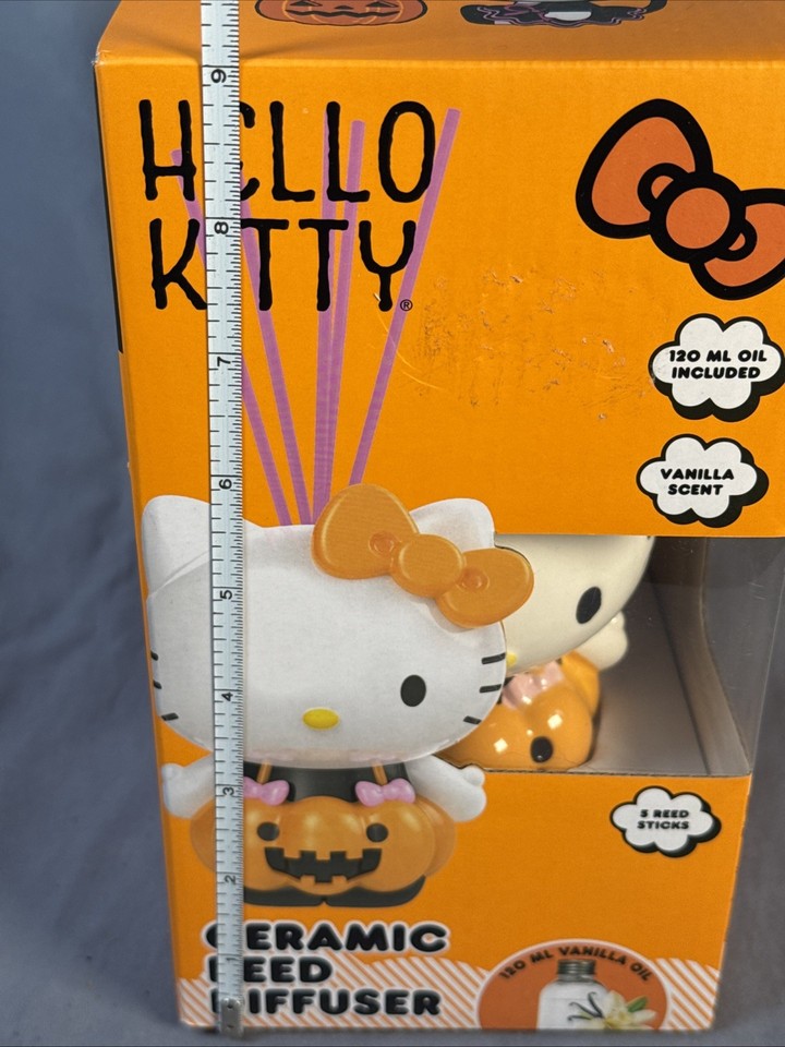 New Hello Kitty Halloween Pumpkin Ceramic Reed Diffuser w/ 120ml ...