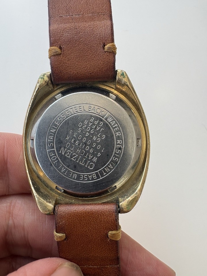 VTG Citizen Bullhead Chronograph Flyback Gold Plated 8110A Mens | eBay