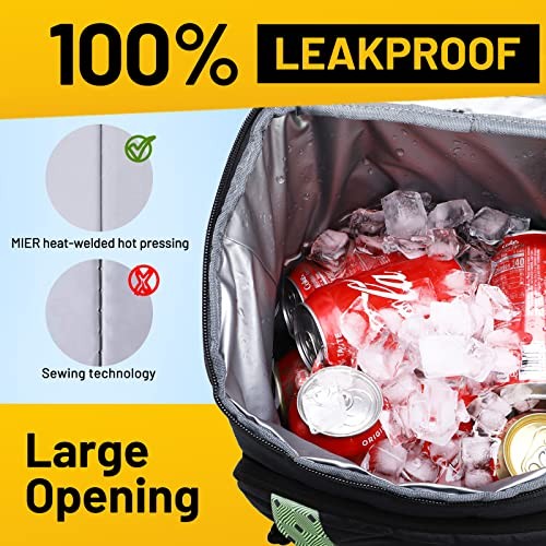 Mier Insulated Backpack Cooler Large 30 Cans Lunch Bag Soft Leakproof ...