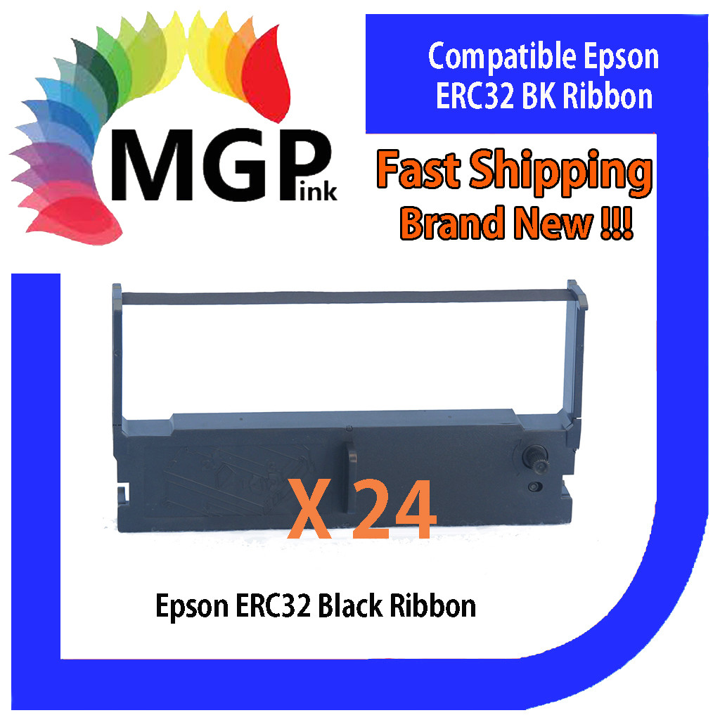 24xEPSON ERC-32 ERC32 Black Ribbon for EpsonTM930/935/M820/M825/TM-U150 ...