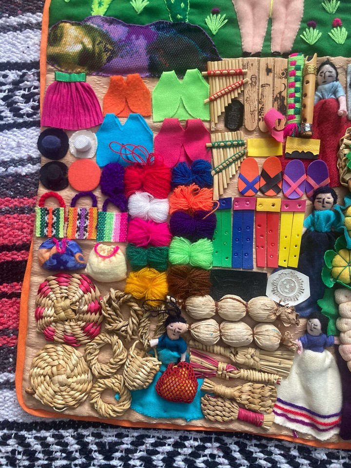 Vintage Handmade Llama 3-D Collage. 18”x 18”. Market Theme. | eBay