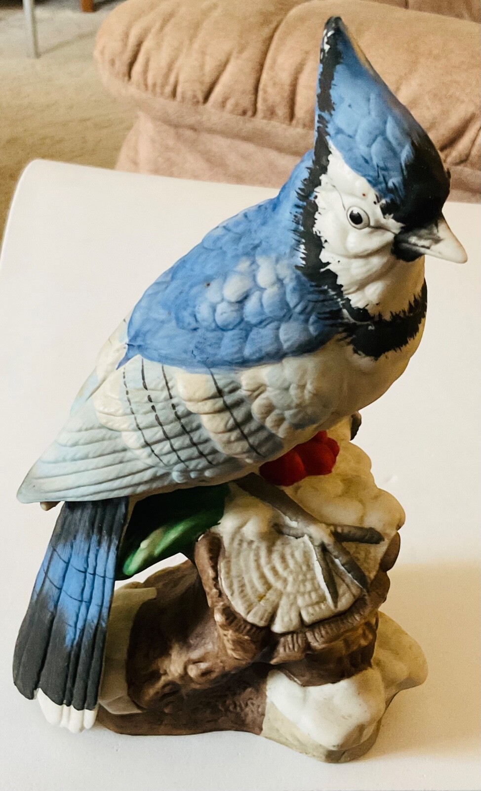 Vintage Blue Jay Bird Figurine with Brinn's Sticker & Signed by Artist ...