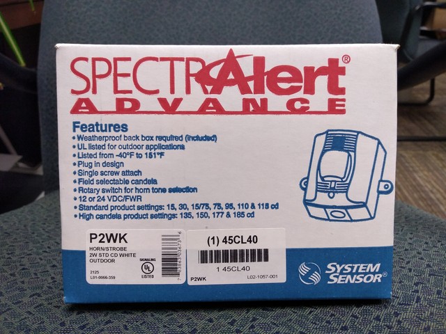 System Sensor P2WK Horn Strobe - White for sale online | eBay