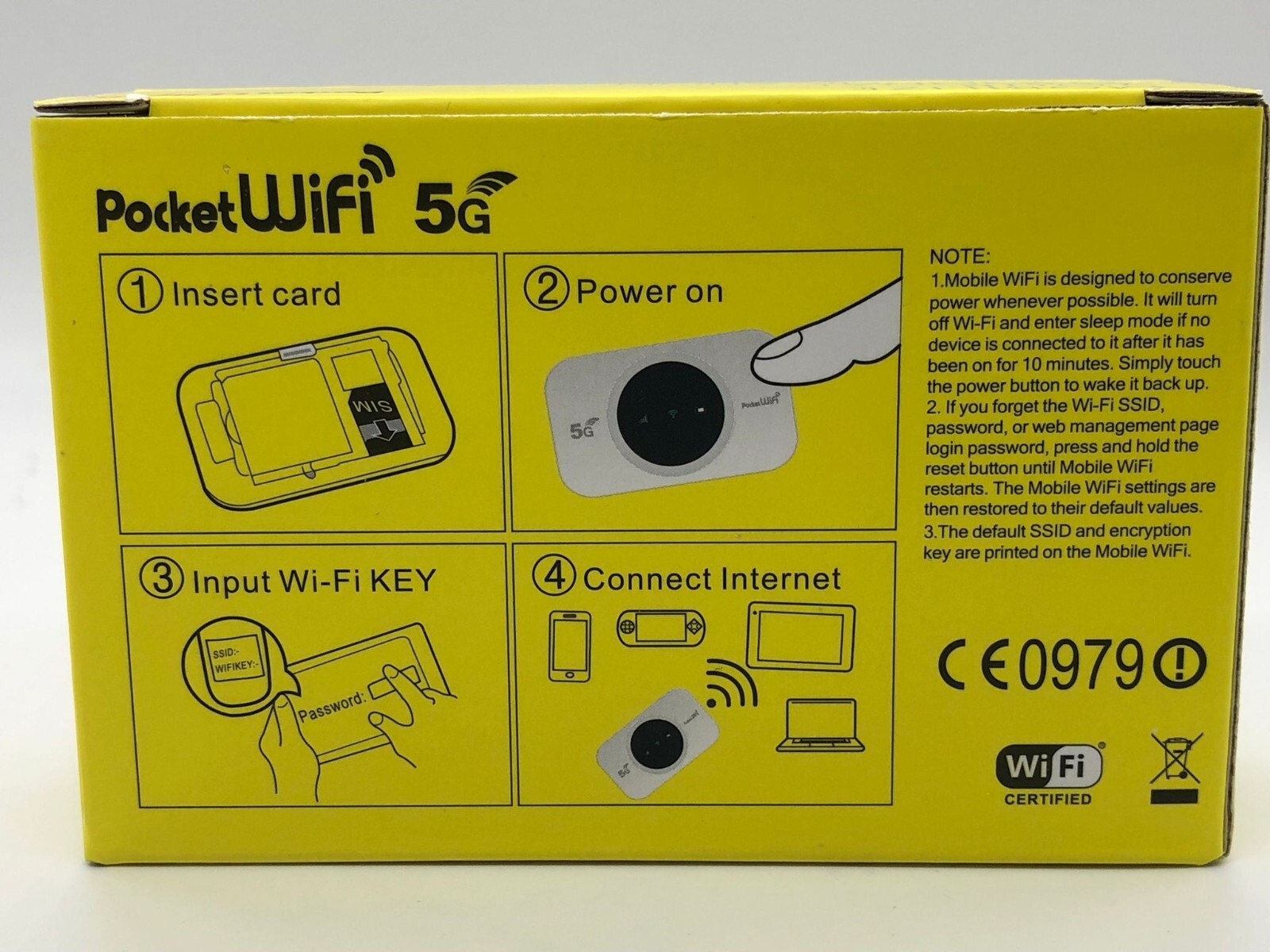 Pocket Wifi Router 5G Portable Wireless Mobile Hotspot Built-In 3600mAh ...