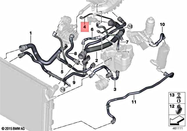 New Genuine BMW OEM HOSE, CYLINDER HEAD-EXPANSION TANK 17129845173 | eBay