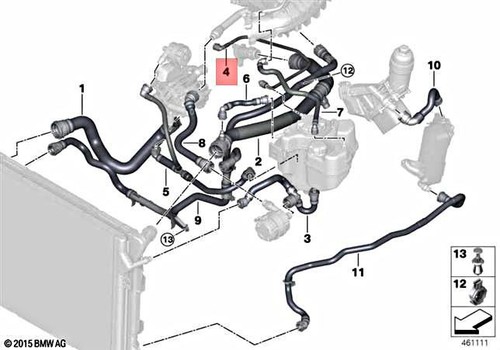 New Genuine BMW OEM HOSE, CYLINDER HEAD-EXPANSION TANK 17129845173 | eBay