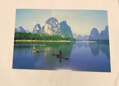 Xingping on Li River Guilin China Unposted Postcard | eBay