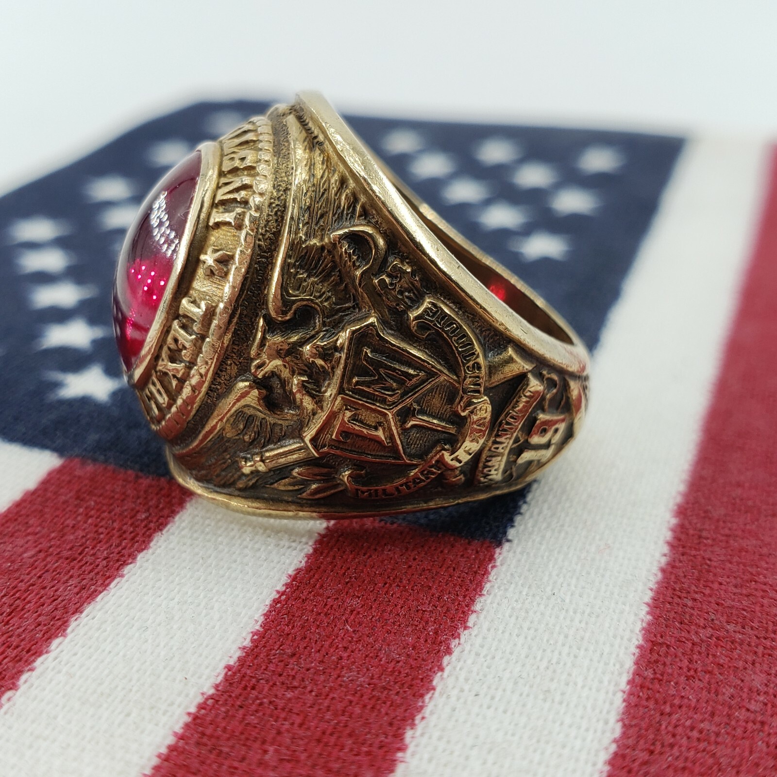 10k Gold Ring Texas Military Institute Ring Class Highschool Military ...