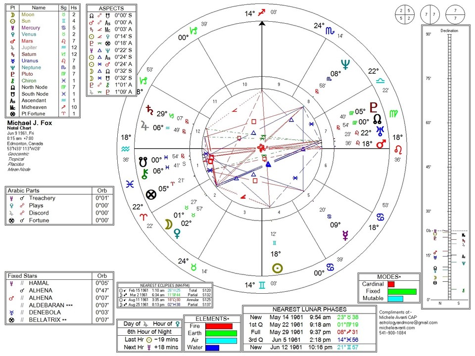 Your Personal Natal Astrology Chart Zodiac Arabic parts Fixed stars PDF ...