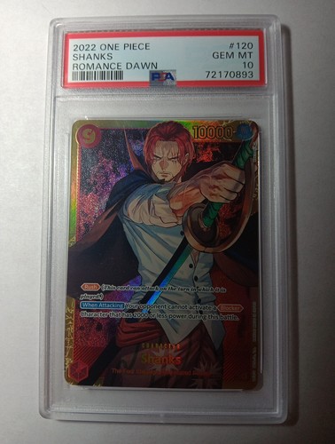 One Piece Romance Dawn SEC - Shanks OP01-120 PSA 10 | eBay
