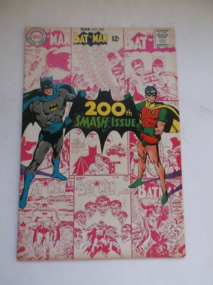 DC: BATMAN # 200 SMASH ISSUE, AWESOME NEAL ADAMS COVER, 1968, VF/NM ...