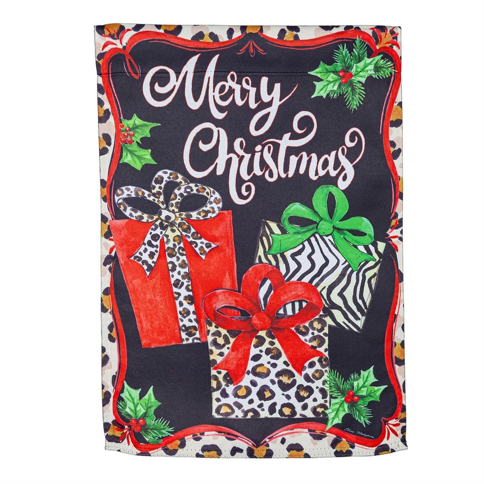 Animal Print Presents Suede Garden Flag | eBay