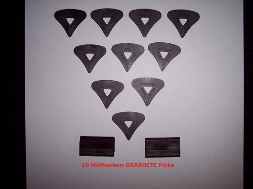 GRAPHITE Guitar Pick 1980's Vintage Patented by MCPHERSON 10 Pick Set ...