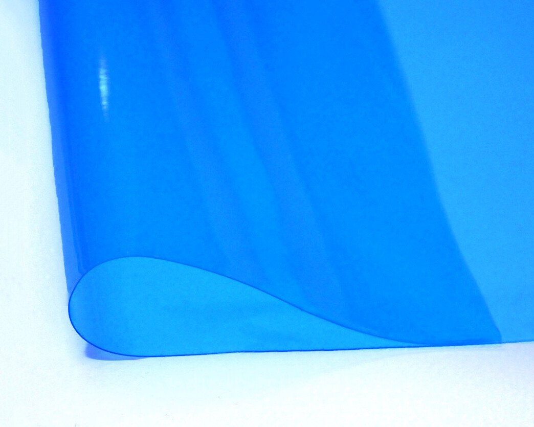 Blue Tinted Clear Vinyl 10 Gauge PVC Transparent Plastic Fabric by the ...