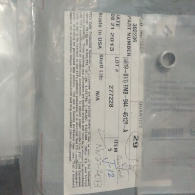 Fatigue Technology Forcemate Straight Bushings Lot of 10 FMB-944-45120 ...