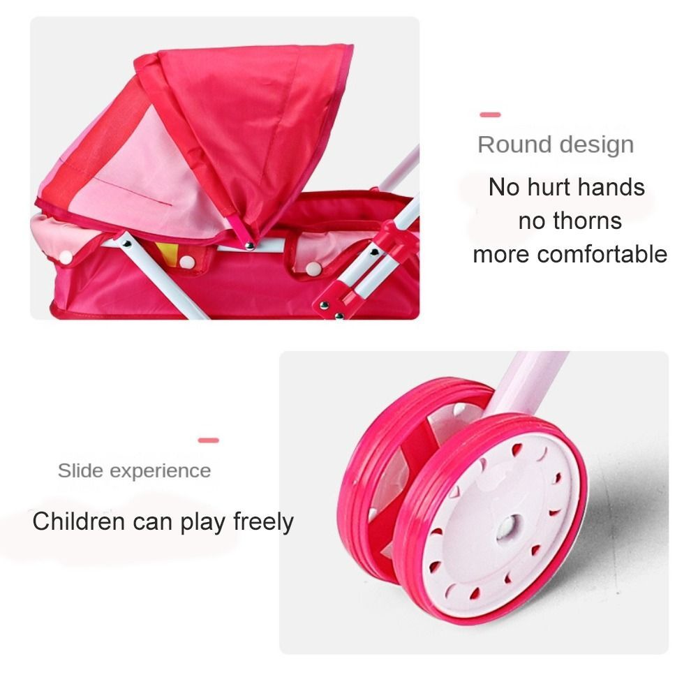 Play Game Dolls Pram Iron Support Frame Furniture Toy Baby Stroller ...