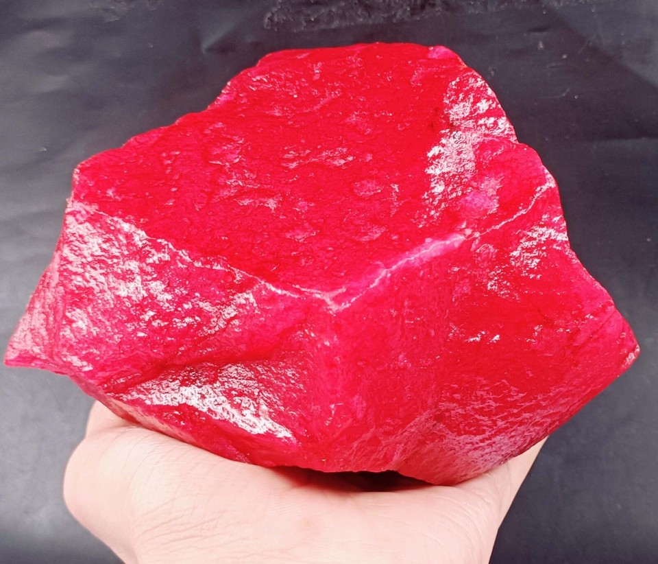 Ruby Natural African Red Ruby Raw 9200 Carat Uncut Raw Certified Loose ...