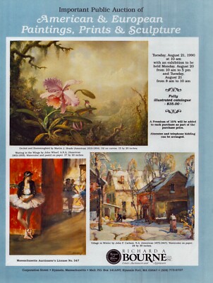 MARTIN J. HEADE & JOHN WHORF Art Gallery Exhibit ~ VINTAGE PRINT AD ...