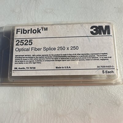 3M 2525 Fibrlok Universal Optical Fiber Splice 250 x 250 | eBay