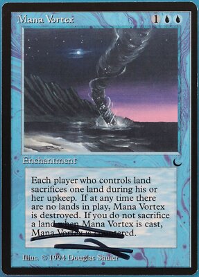 Mana Vortex The Dark NM Blue Rare SIGNED MAGIC MTG CARD (ID# 441490 ...