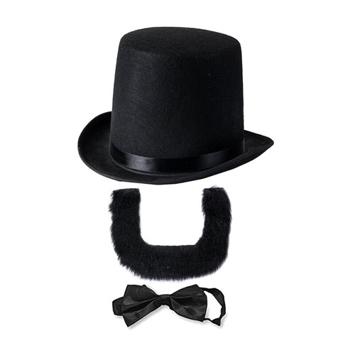 Presidents Day Outfits Top Hat with Beard Necktie Set Abrahams Lincolns ...