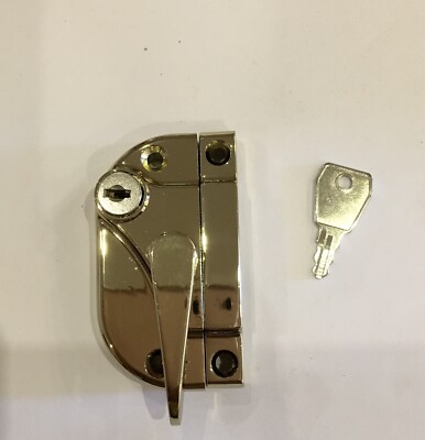 Sliding Sash Vertical Slider Window Fitch Catch Lock, Gold, Brand New ...