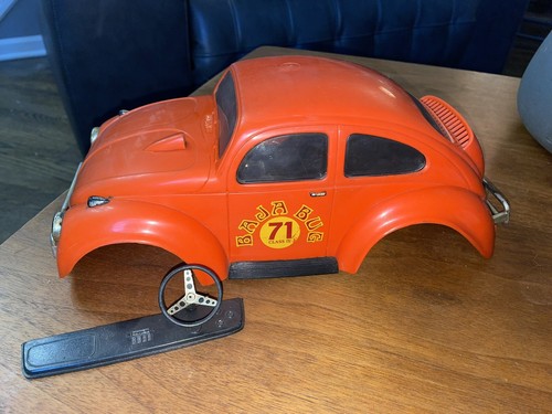 Vintage Cox 1971 Baja Bug Body w/ Chrome Hub Caps -fits Gas powered ...