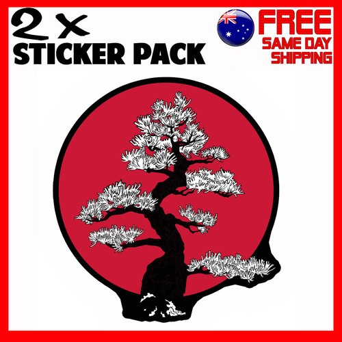 2 x Stickers - Bonsai Tree Moon - Car Bumper Funny Novelty Sticker ...