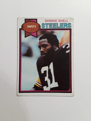 1979 Topps Donnie Shell Rookie #411 football card Pittsburgh Steelers ...