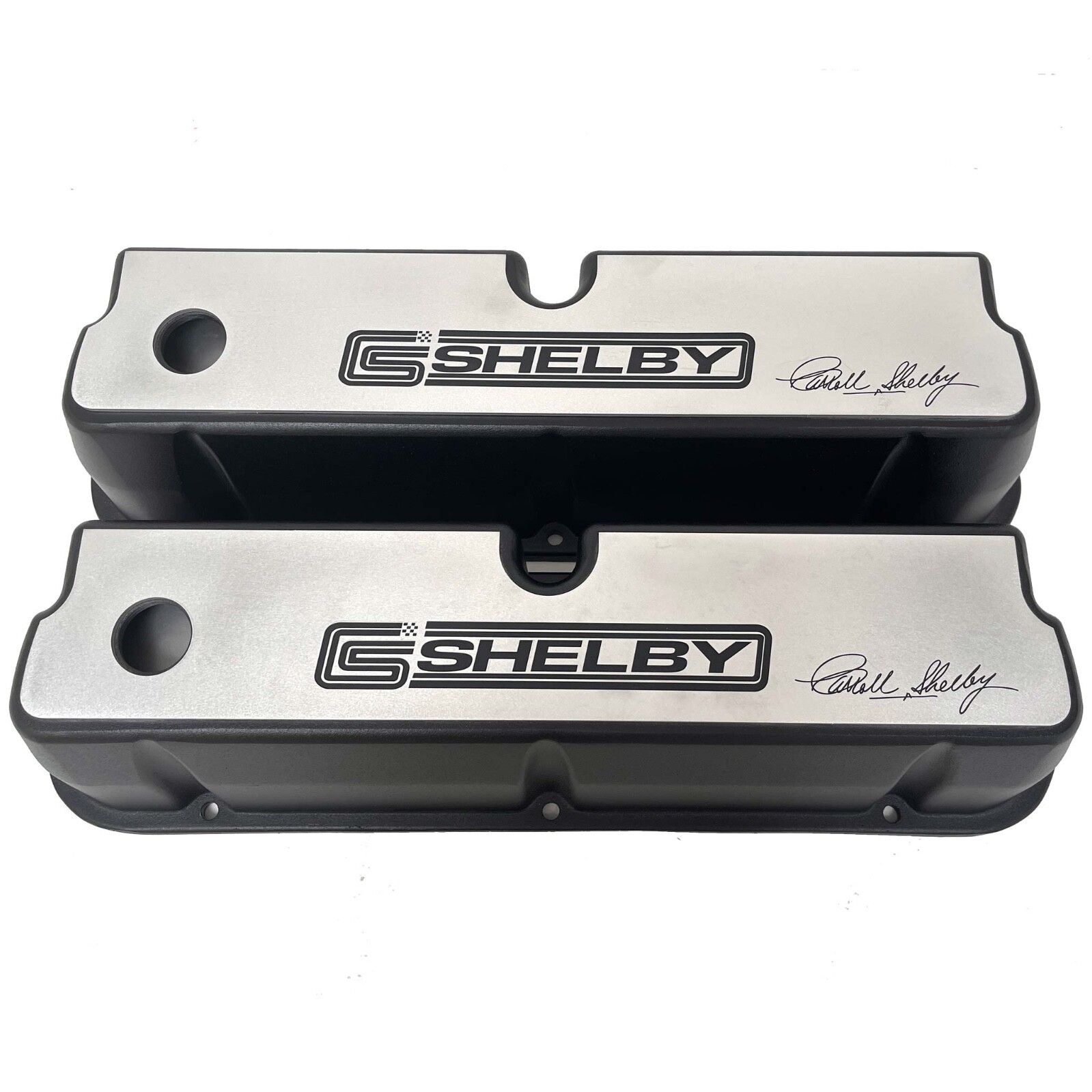 Ford 351 Windsor Tall Black Valve Covers - Custom Engraved CS Shelby ...