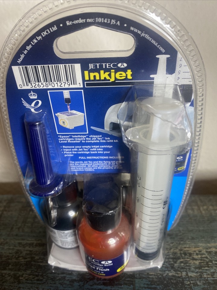 JET TEC Refill Kit Inkjet All Purpose BLACK Epson 6 Refills R61 NEW | eBay