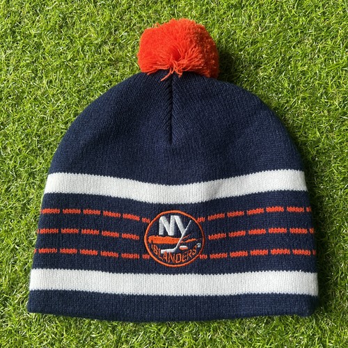 Vintage New York Islanders CCM Winter POM Skull Beanie Cap Hat | eBay