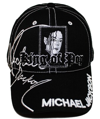 King of Pop Michael Jackson Cap Hat Adjustable Baseball Black 1958 ...
