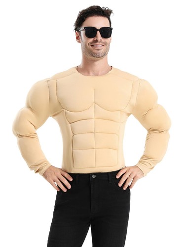 JUST FOR PARTY Adult Men Muscle Suit Costume Funny Body Builder Costume ...
