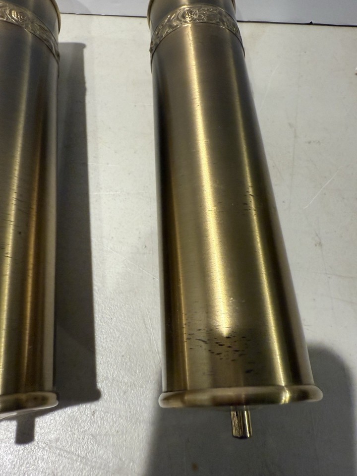 Set of 2 antique/vintage grandfather clock weight shells | eBay