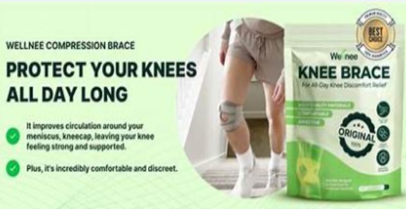 Wellnee Knee Brace + Bonus Herbal Knee Patch - All Day Knee Relief f ...