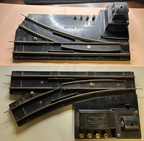 Pair of American Flyer Remote Control Track Switches, Levers and tracks ...