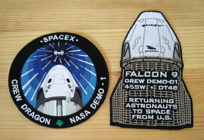 USSF USAF NASA Spacex Falcon 9 Dragon Crew Demo-1 Launch Patch Set ...