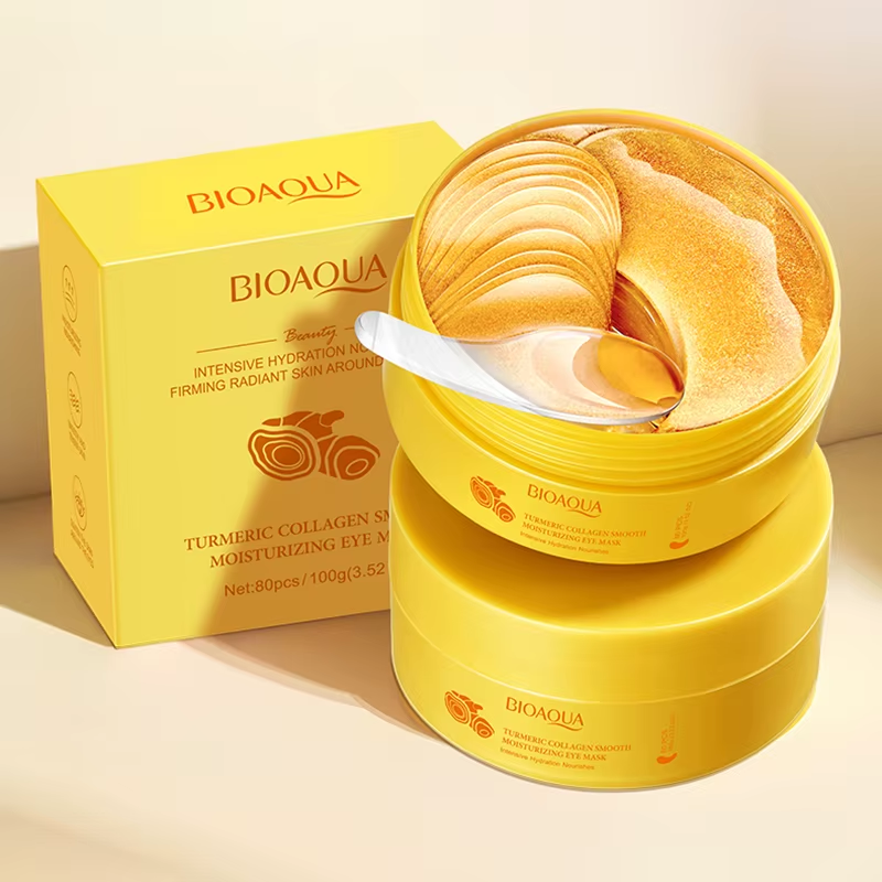 80Pcs BIOAQUA Turmeric Crystal Collagen Eye Mask anti Dark Circles Anti ...