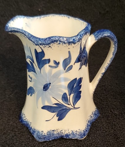 Clinchfield Artware Pottery Creamer Pitcher Blue Flower 4" | eBay
