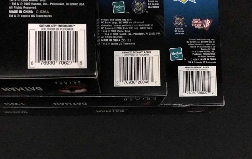 3 BATMAN THE ANIMATED SERIES 4 PACKS: GOTHAM CITY TEAM,ARKHAM ASYLUM ...