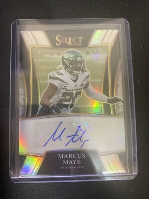 2021 Panini Select NFL Marcus Maye Signatures Auto Silver Prizm SSP-MMA ...