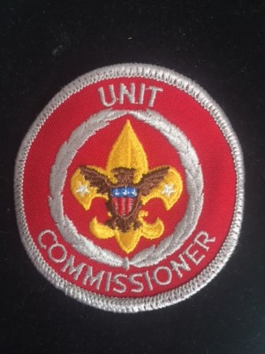 BOY / CUB SCOUT "UNIT COMMISSIONER" PATCH - EMBROIDERED - BSA red back ...