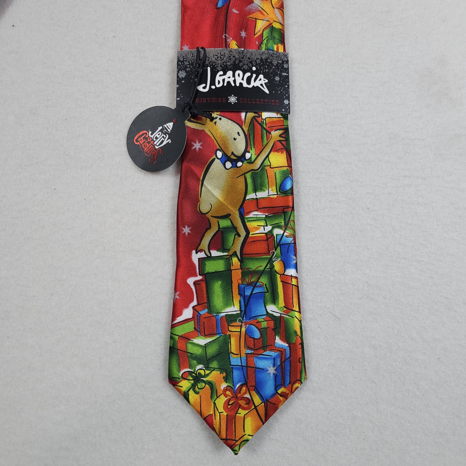 Jerry Garcia Neck Tie Silk Christmas Tree Reign Deer Red Collection 62 ...