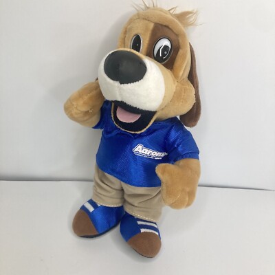 Aaron's Lucky Dog Blue Shirt Mascot Plush Stuffed Animal Toy RARE | eBay