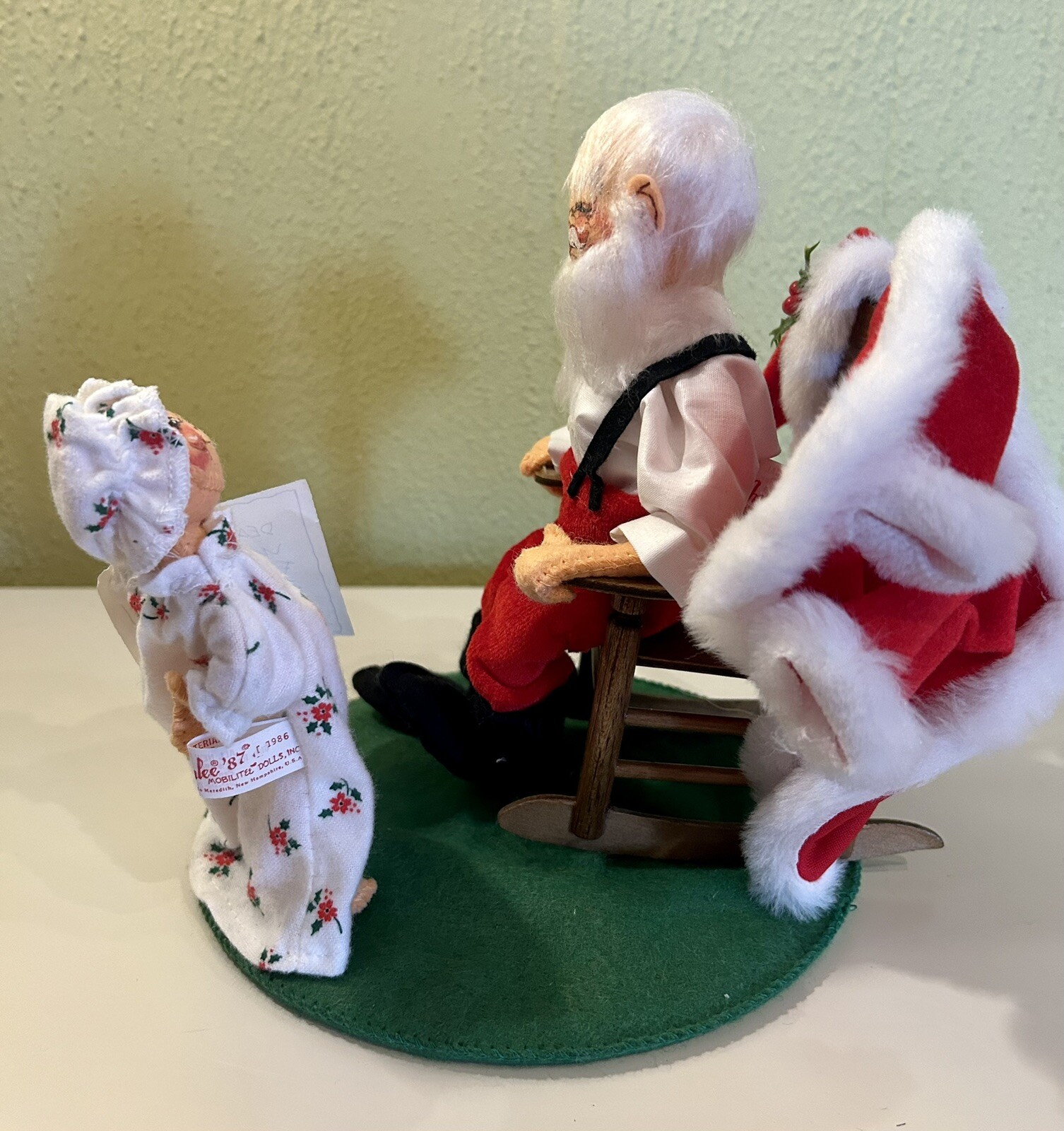 Annalee Santa Rocking Chair Child Christmas Wish List EUC Vintage 1987 ...