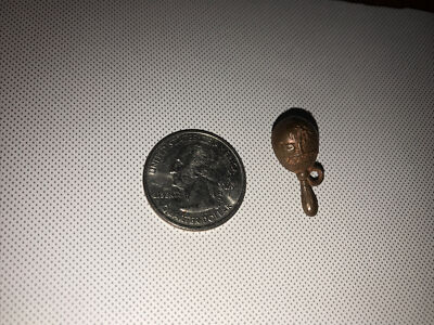 vintage charm Tiki Rattle Pineapple Palm Tree Motif Copper Clad Plastic ...